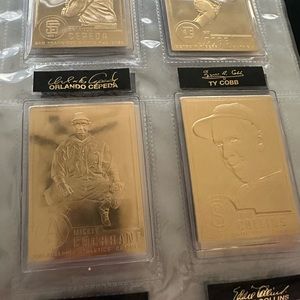 Other | 22k Gold Baseball Cards Danbury Mint 5 Cards | Poshmark